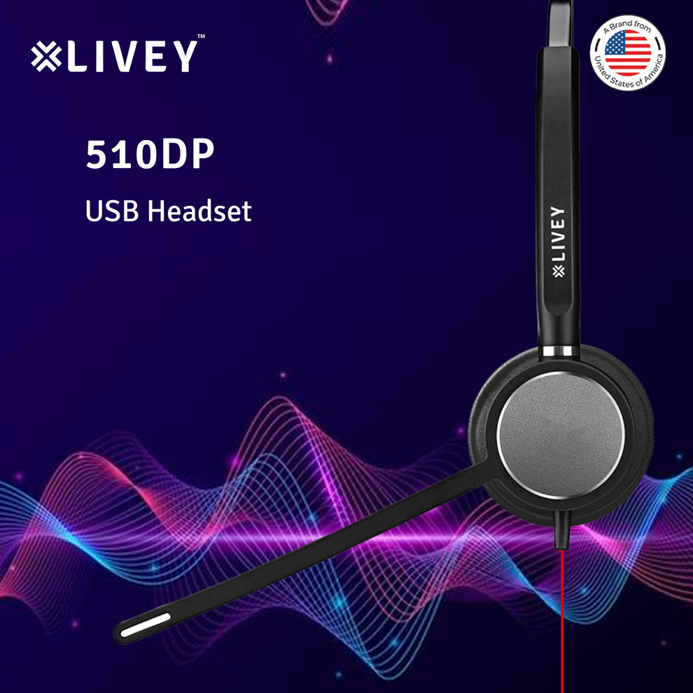 LIVEY 510DP QD + USB Combo Headset – LIVEY Technologies - USA