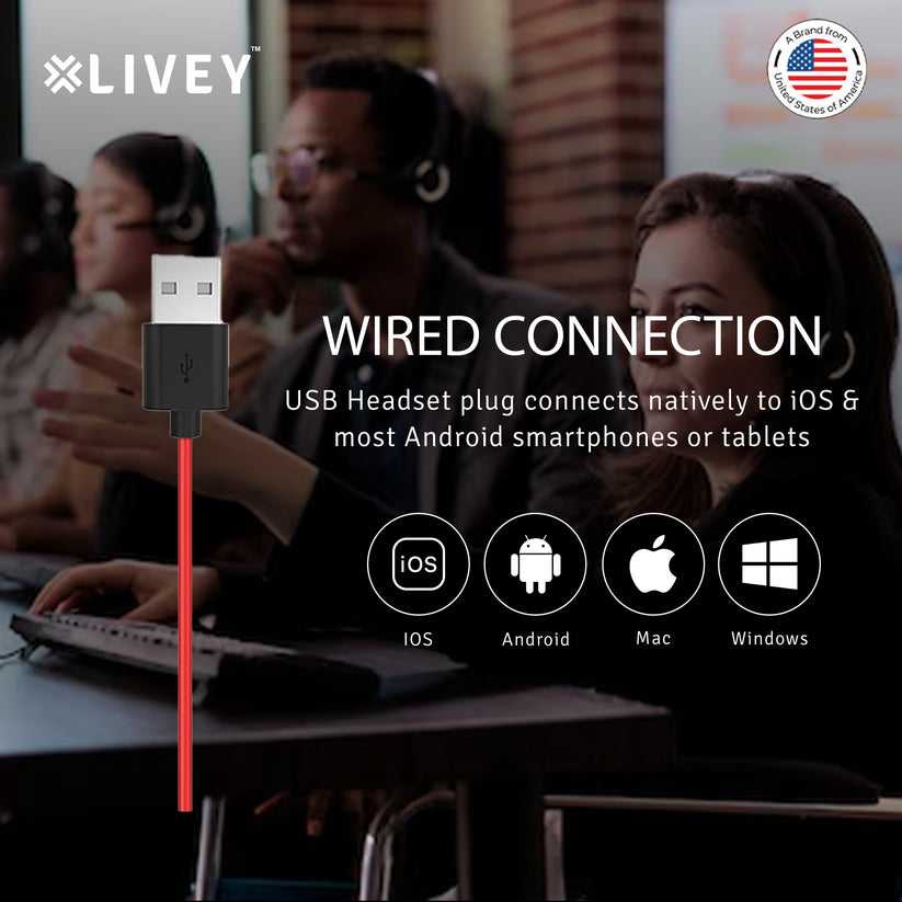 LIVEY 410DM ENC USB Headset, Optimized for MS Teams, UC – LIVEY ...
